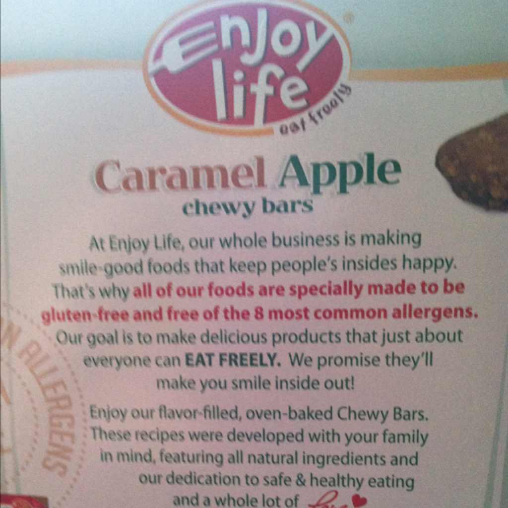 Enjoy Life Chewy Bars, Caramel Apple: Calories, Nutrition Analysis ...