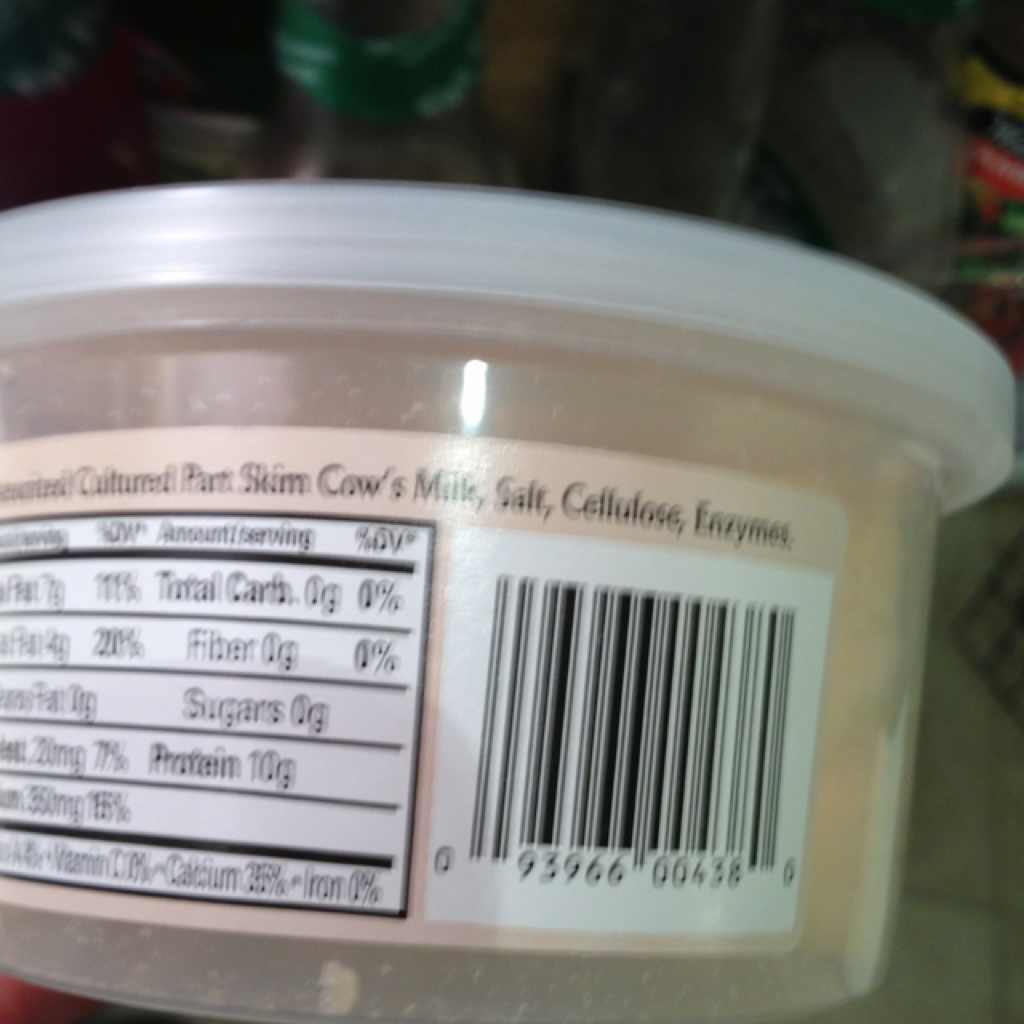 Organic Valley Organic Parmesan Cheese, Shredded: Calories, Nutrition ...