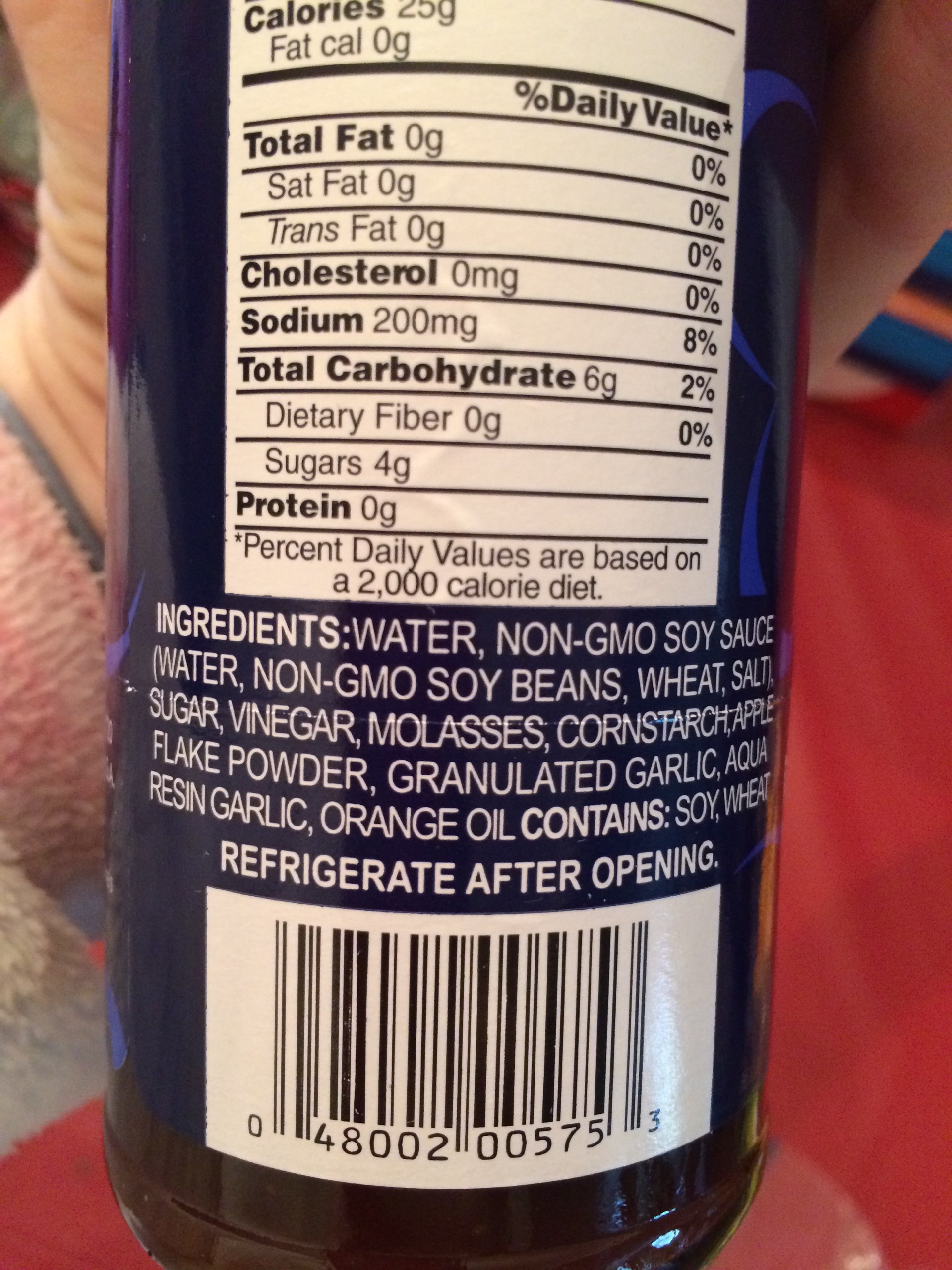 Joyce Chen All Natural Hoisin Sauce Calories Nutrition Analysis