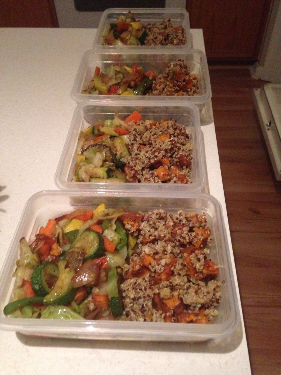 Lunches for the week! I know it's boring bc it's the same, but it is ...