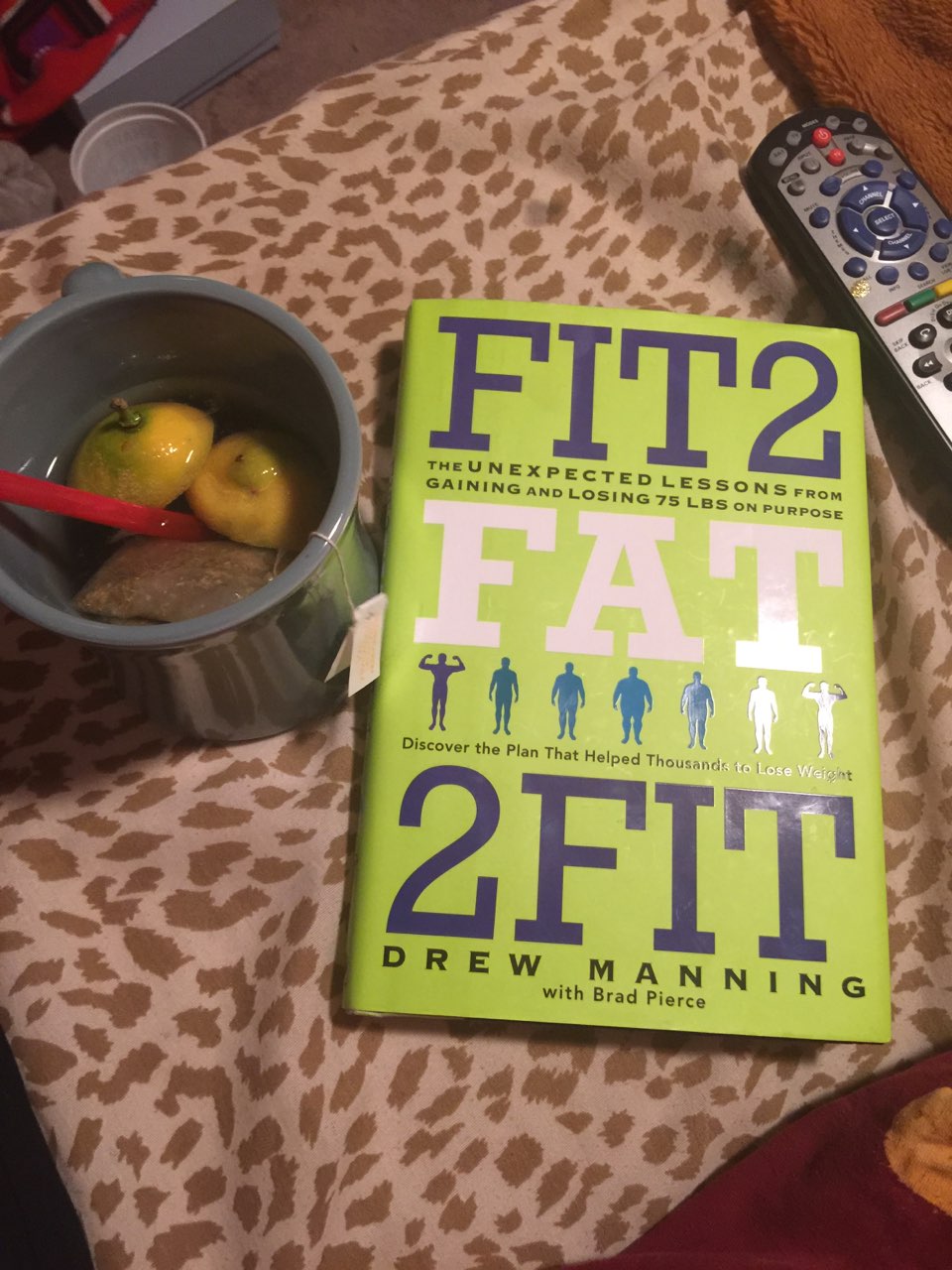 Chamomile tea with lemon and my fit2fat2fit book! Have any of you heard ...
