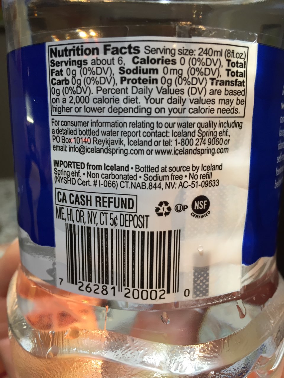 ThorSpring Water, Pure Spring: Calories, Nutrition Analysis & More ...