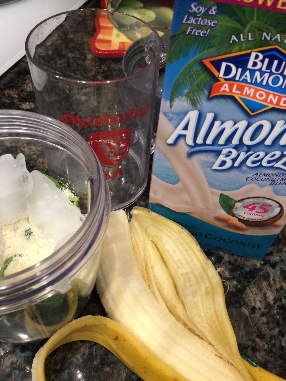 Good morning! Estimated: 290 calories, 2 food points. Blending up ...