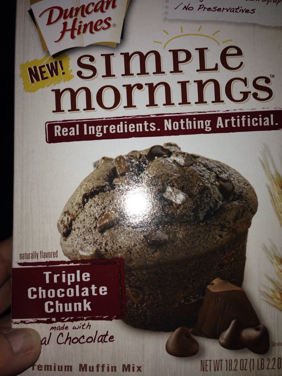 Duncan Hines Triple Chocolate Chunk Premium Muffin Mix: Calories ...