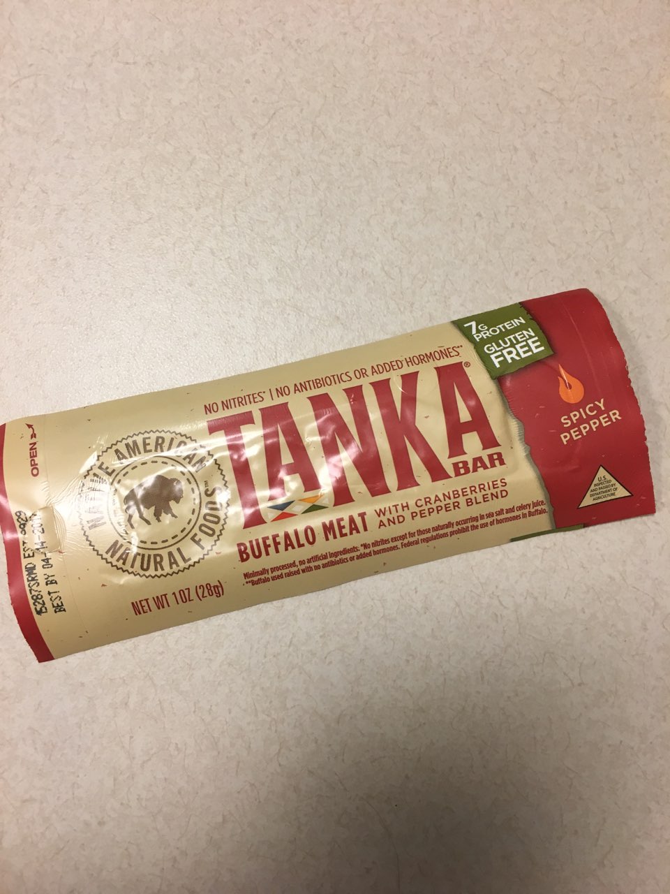 Tanka Bar Spicy Pepper Blend Buffalo Cranberry Bar: Calories, Nutrition ...