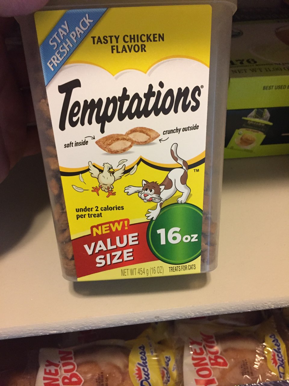 Temptations Soft Inside Crunchy Outside, Tasty Chicken Flavor: Calories ...