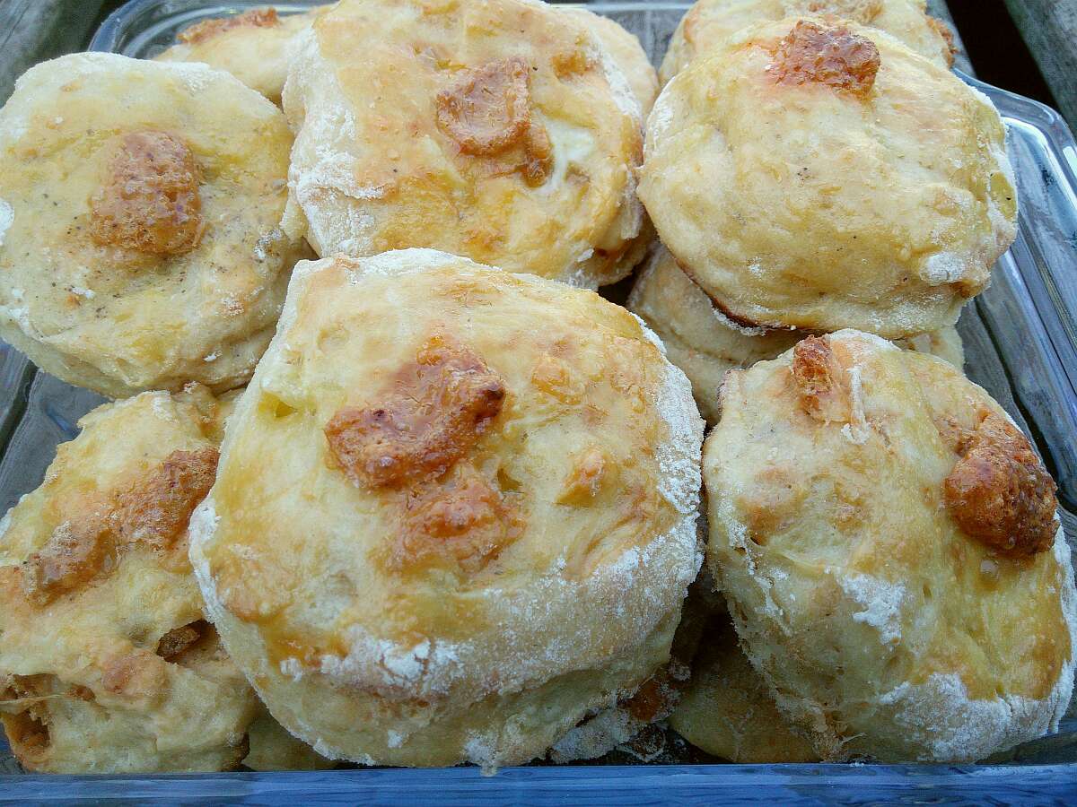 My home made Peasant biscuits with potato and bacon chips (chicharros ...