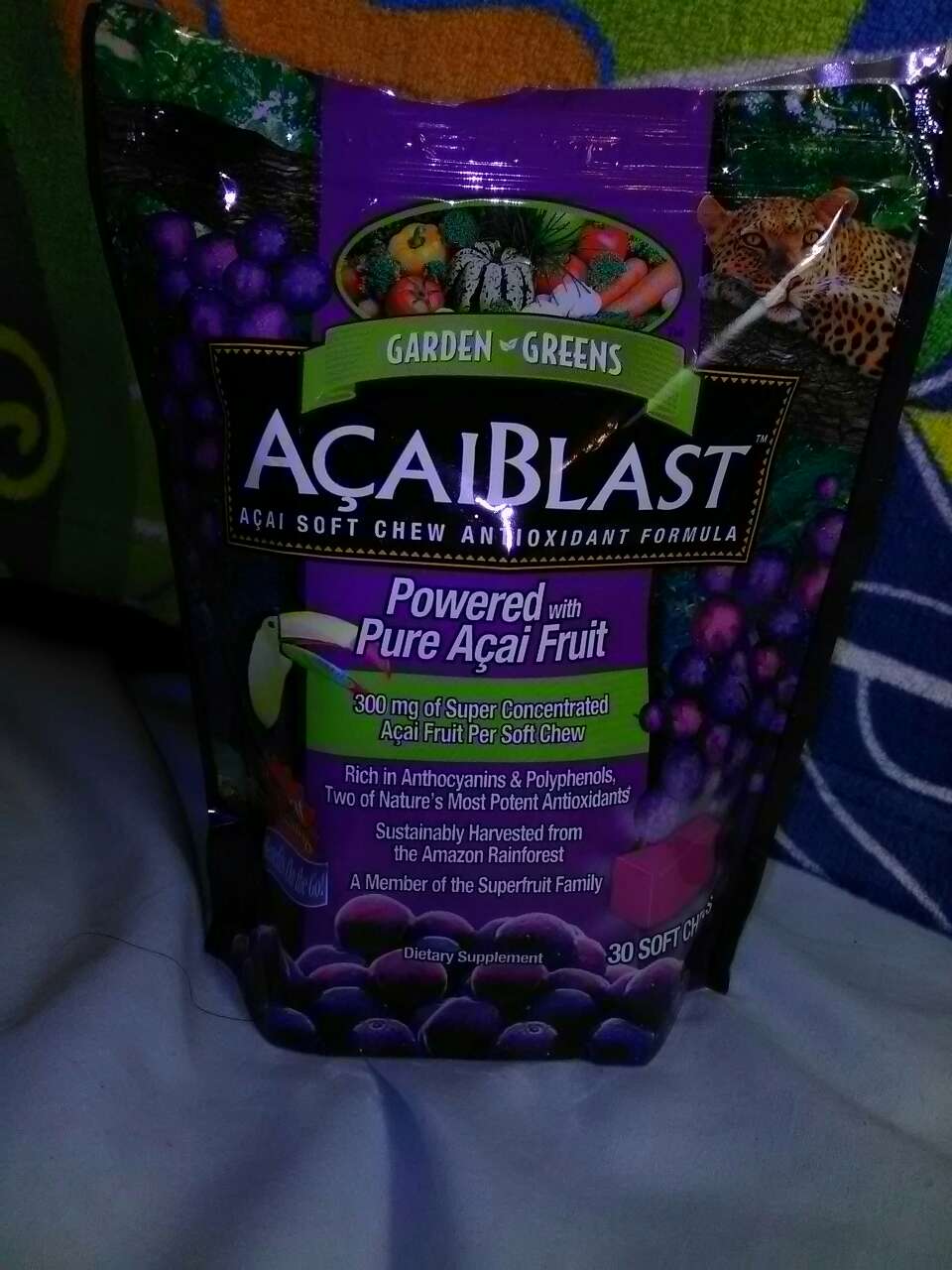 AcaiBlast/ Acai Soft Chew Formula for: (1) Antioxidant; (2 ...