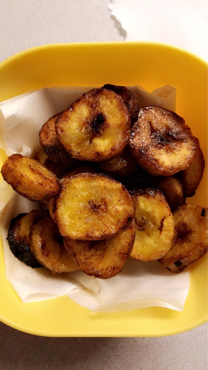 SO excited to share this dish. My plantain finally became ripe enough ...