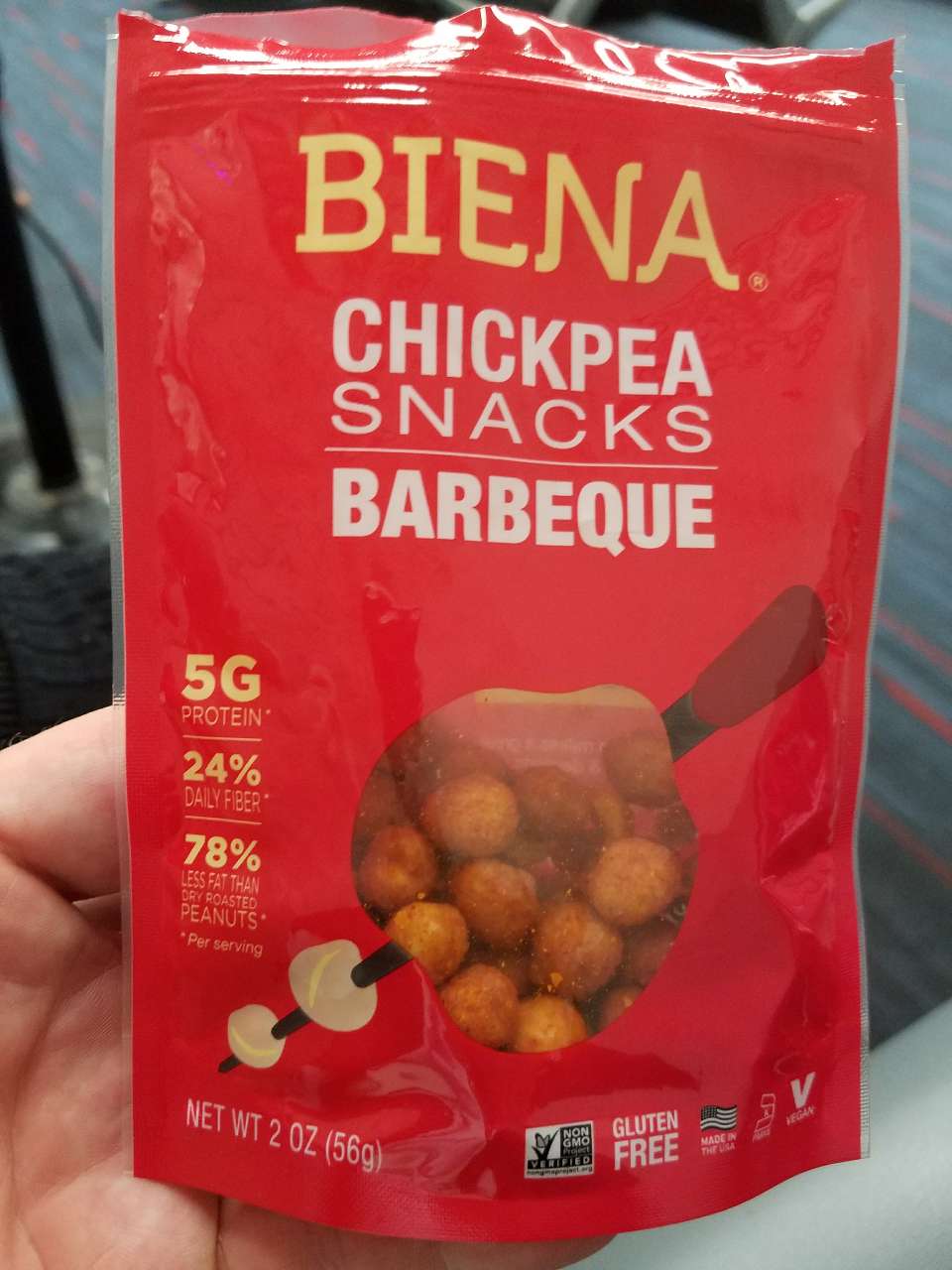 Biena Barbeque Chickpea Snacks: Calories, Nutrition Analysis & More ...