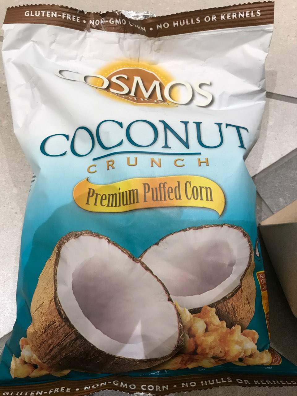 Cosmos Creations Coconut Crunch, Premium Puffed Corn: Calories ...