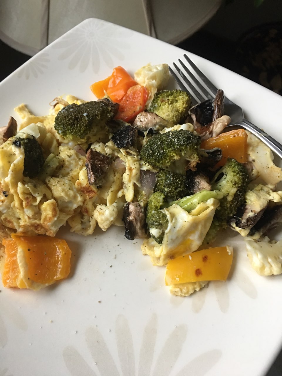 Dinner, pig slop. It was supposed to be an omelet. Will I ever get used ...