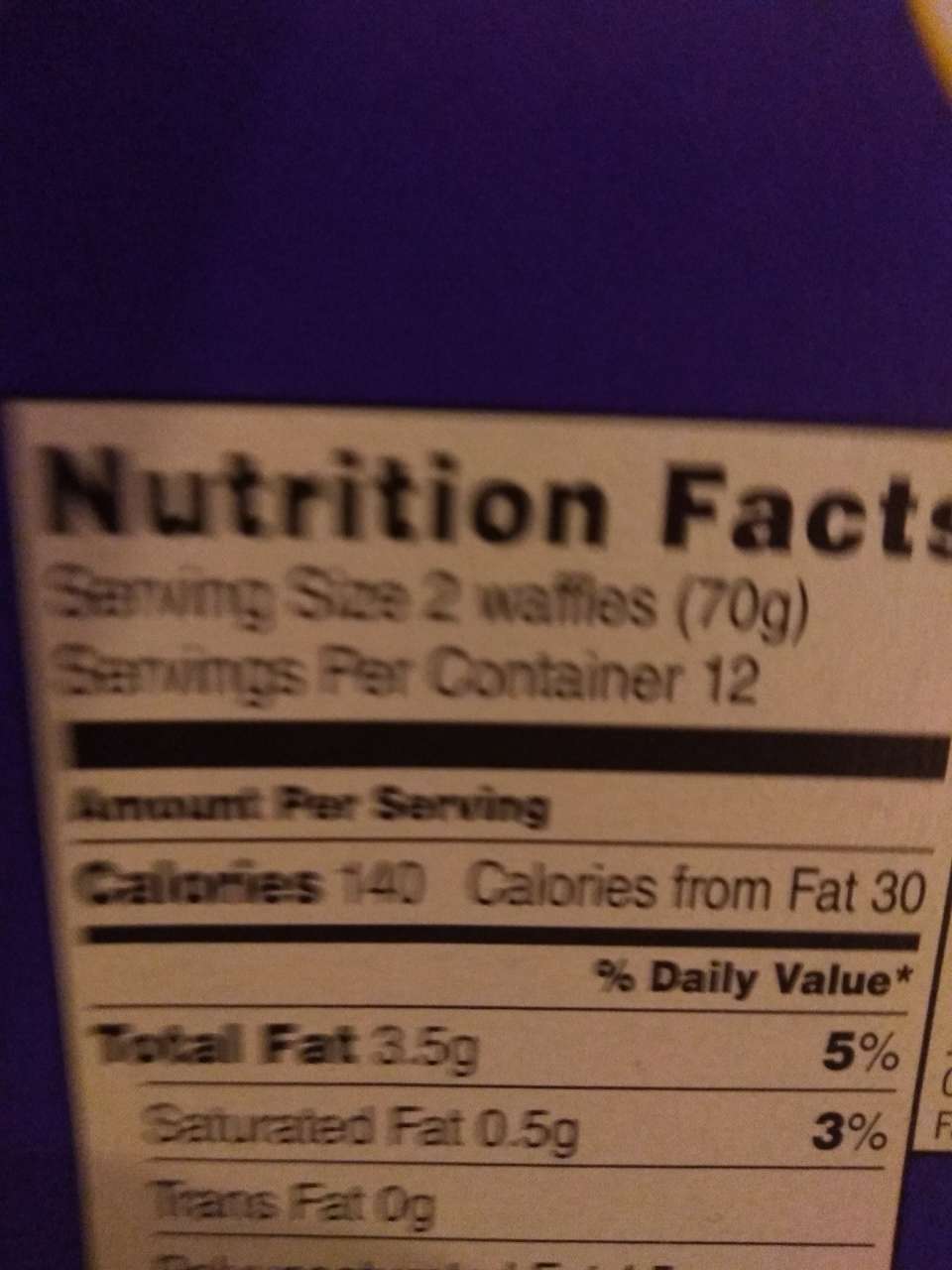 Great Value Blueberry Waffles: Calories, Nutrition Analysis & More | Fooducate