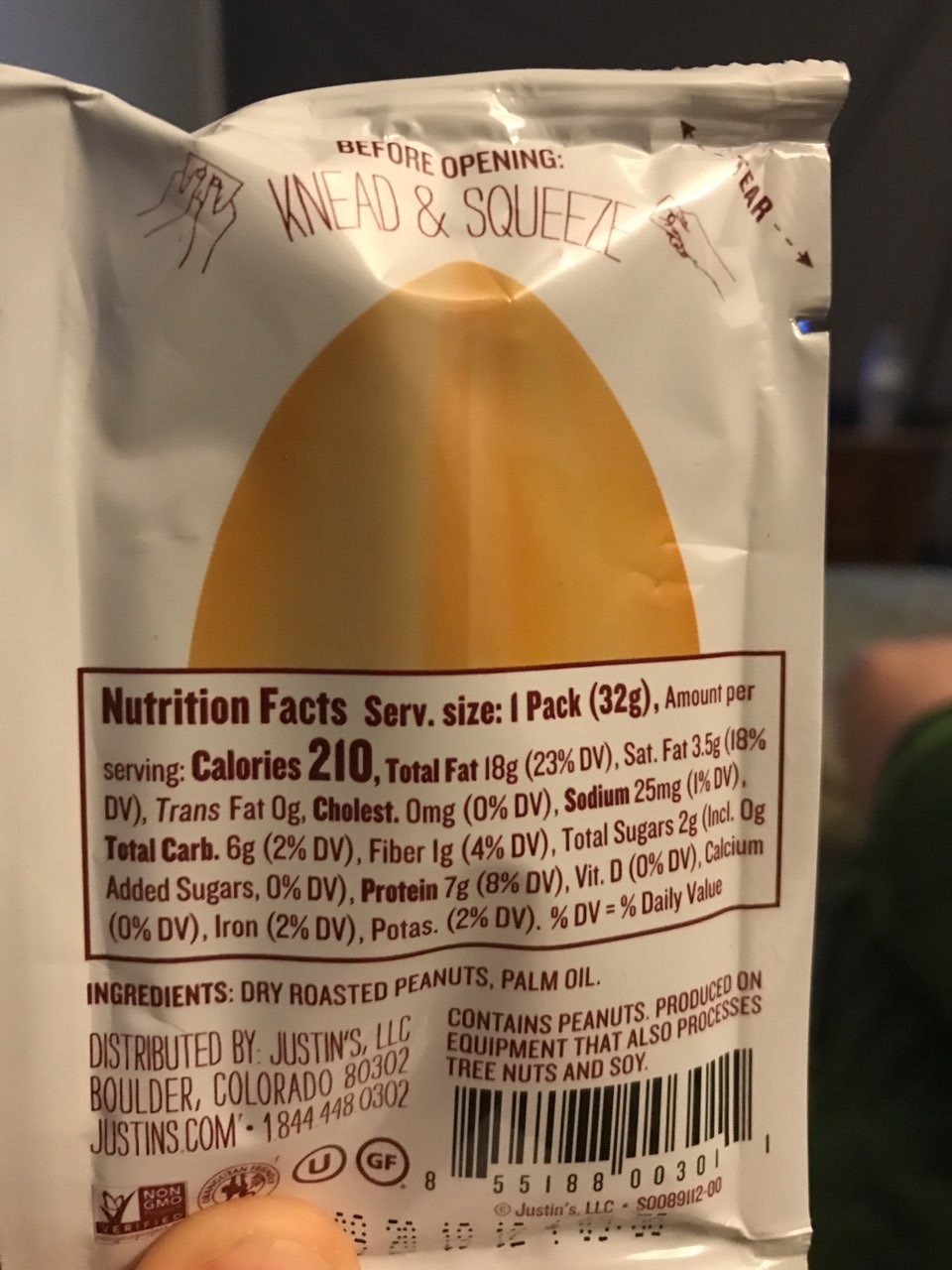 Justin's Classic Peanut Butter: Calories, Nutrition Analysis & More ...