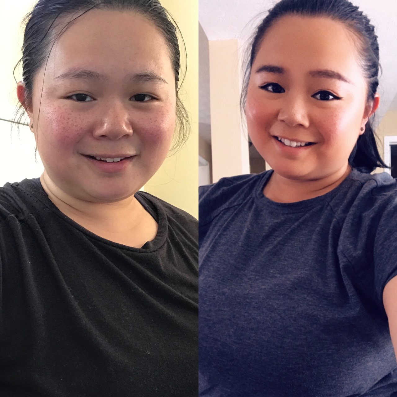 Oh my gosh guys the difference. Yes I know the right one I got some ...