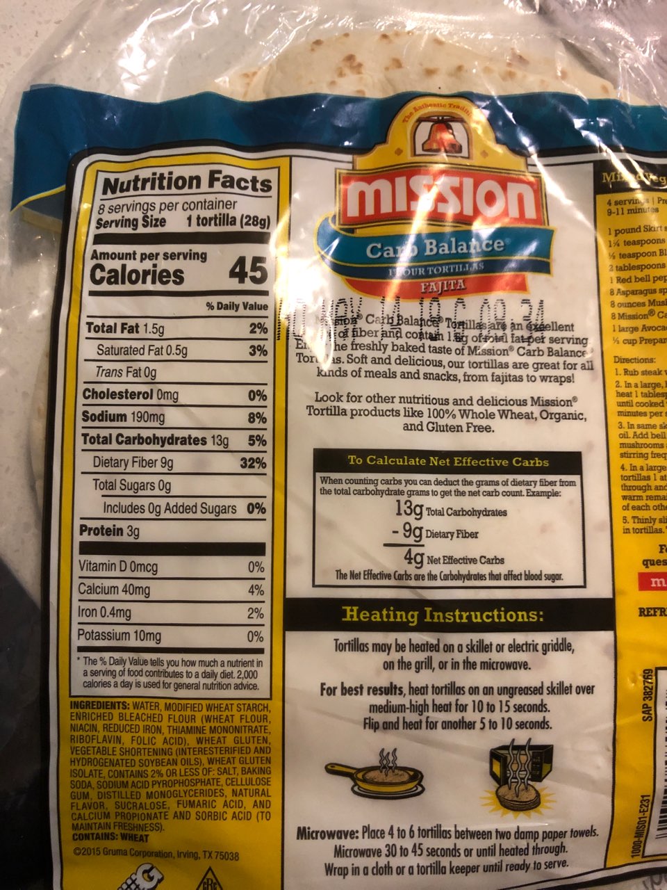 Tortilla Calories Tortilla Calories