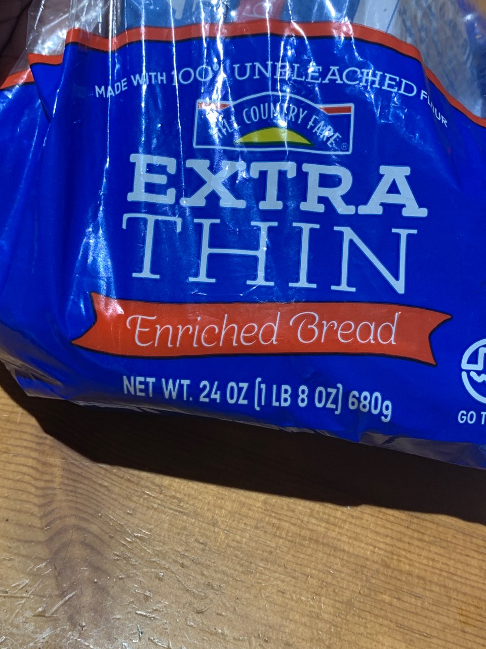 Hill Country Fare Bread, Extra Thin, Enriched: Calories, Nutrition ...