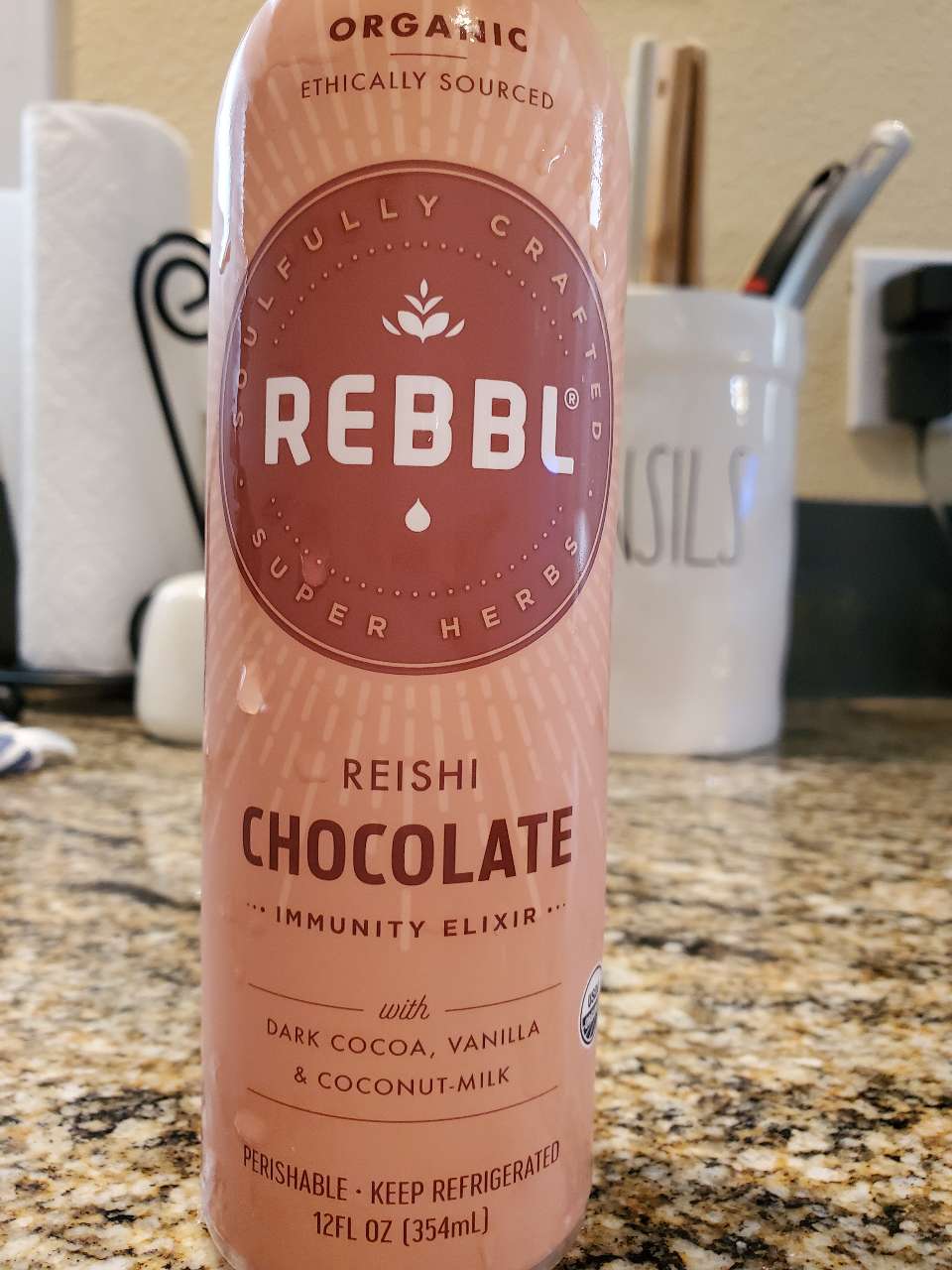 Rebbl Immunity Elixir, Reishi Chocolate, Organic: Calories, Nutrition ...