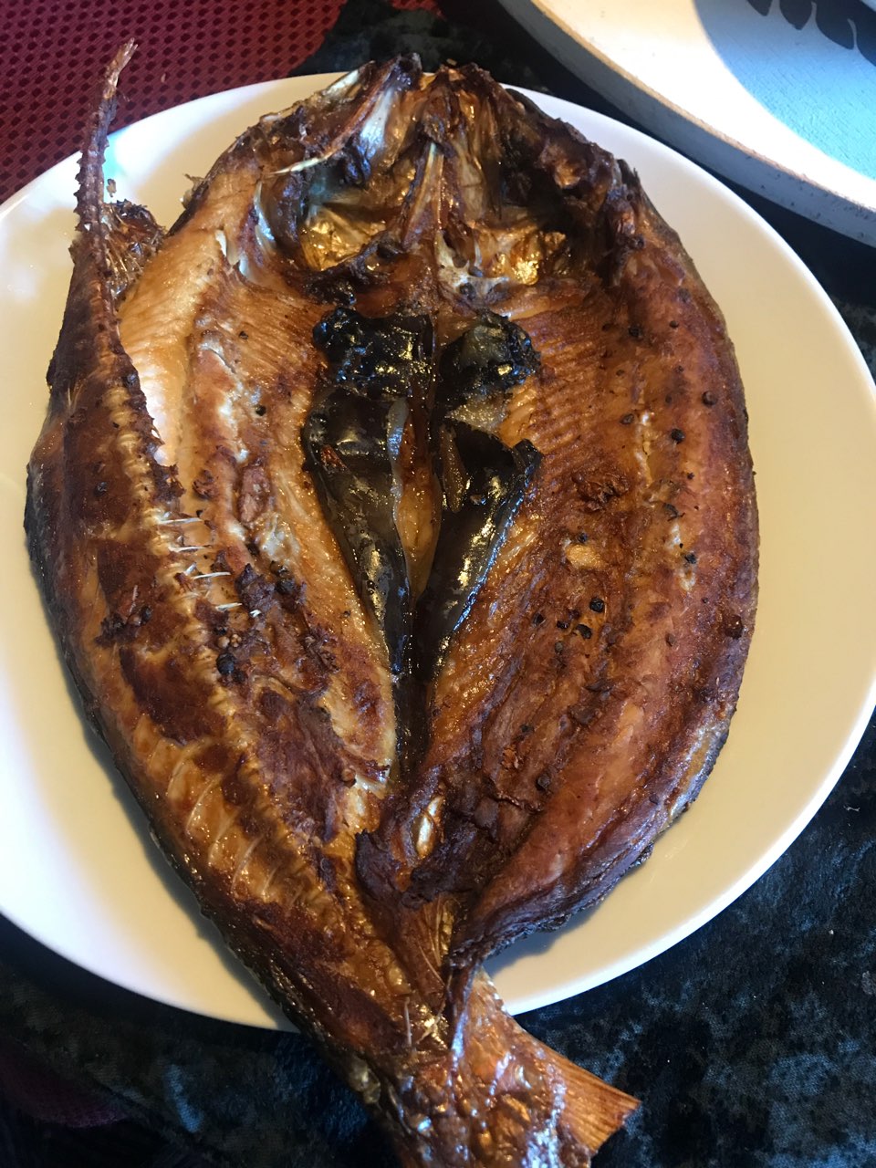 Air fried Bangus (Milk Fish) marinated in vinegar, soy sauce, and black ...