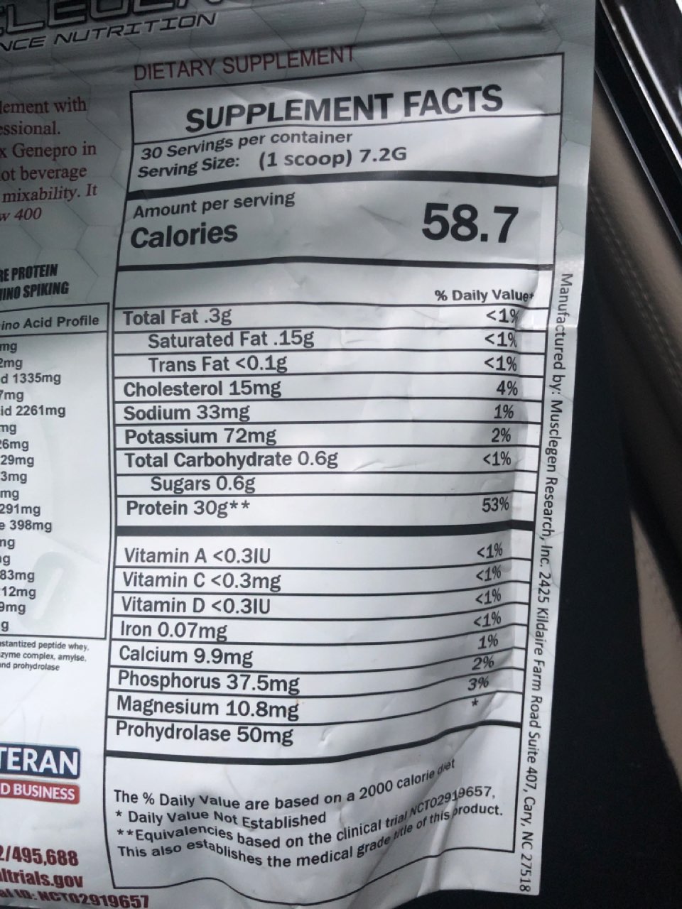 Genepro Protein Powder: Calories, Nutrition Analysis & More | Fooducate