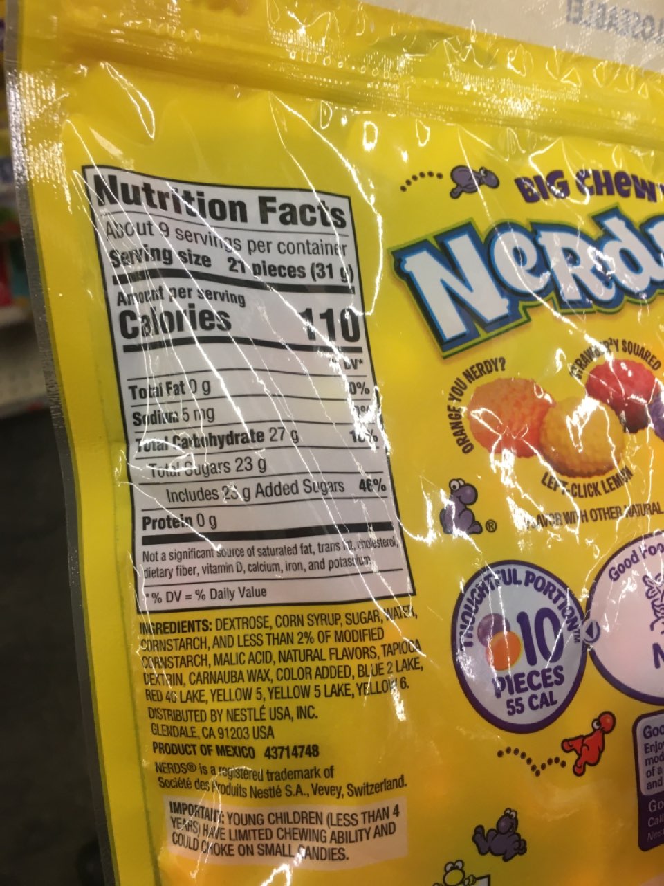 Nerds Candy, Crunchy And Chewy: Calories, Nutrition Analysis & More ...