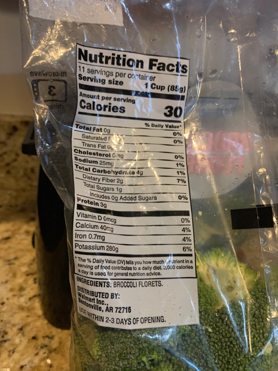 Marketside Broccoli Florets: Calories, Nutrition Analysis & More ...