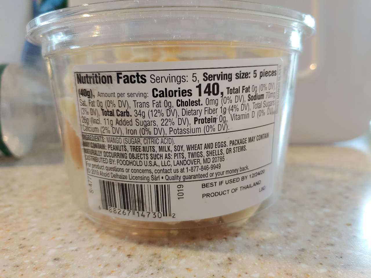 Giant Mango Slices: Calories, Nutrition Analysis & More | Fooducate