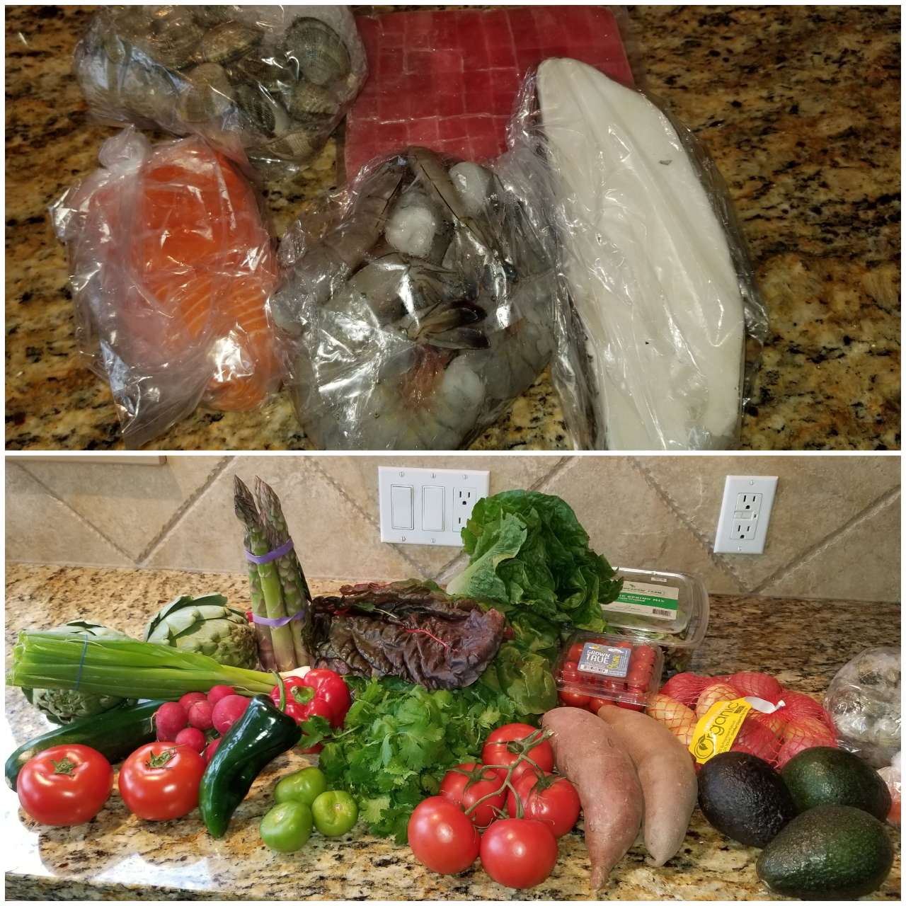 Good produce haul, but went a little fish crazy at the mongers. I'm ...