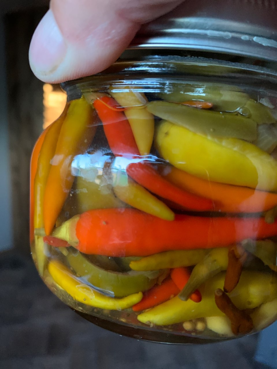 Pickled Thai peppers from last summer, time to start some more ...