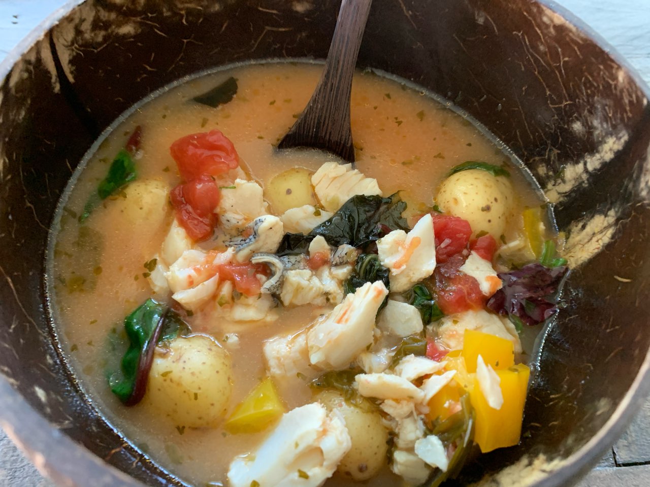 What’s for lunch? Moqueca. Brazilian fish stew! Just posted the recipe ...