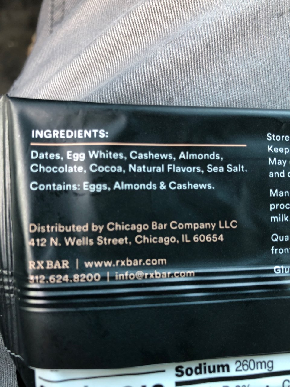 RxBar Protein Bar, Chocolate Sea Salt: Calories, Nutrition Analysis ...