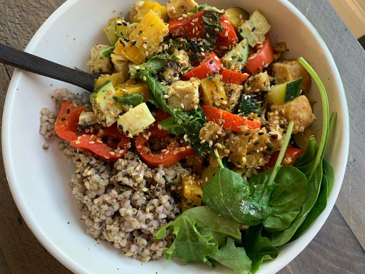 Culture clash never tasted so good! I mixed a Middle Eastern grain ...