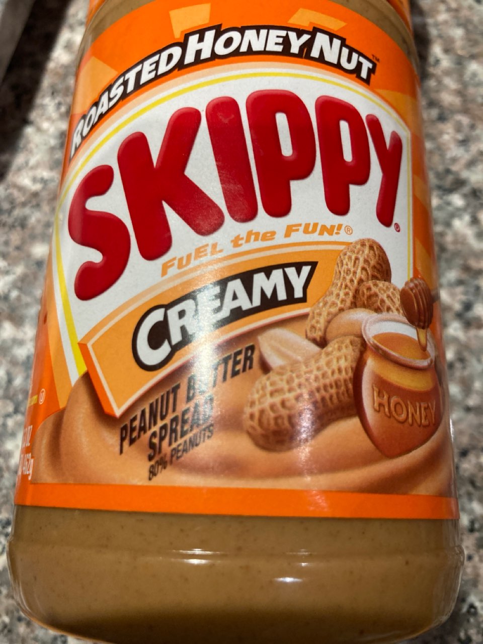 Skippy Peanut Butter Spread, Roasted Honey Nut, Creamy: Calories ...