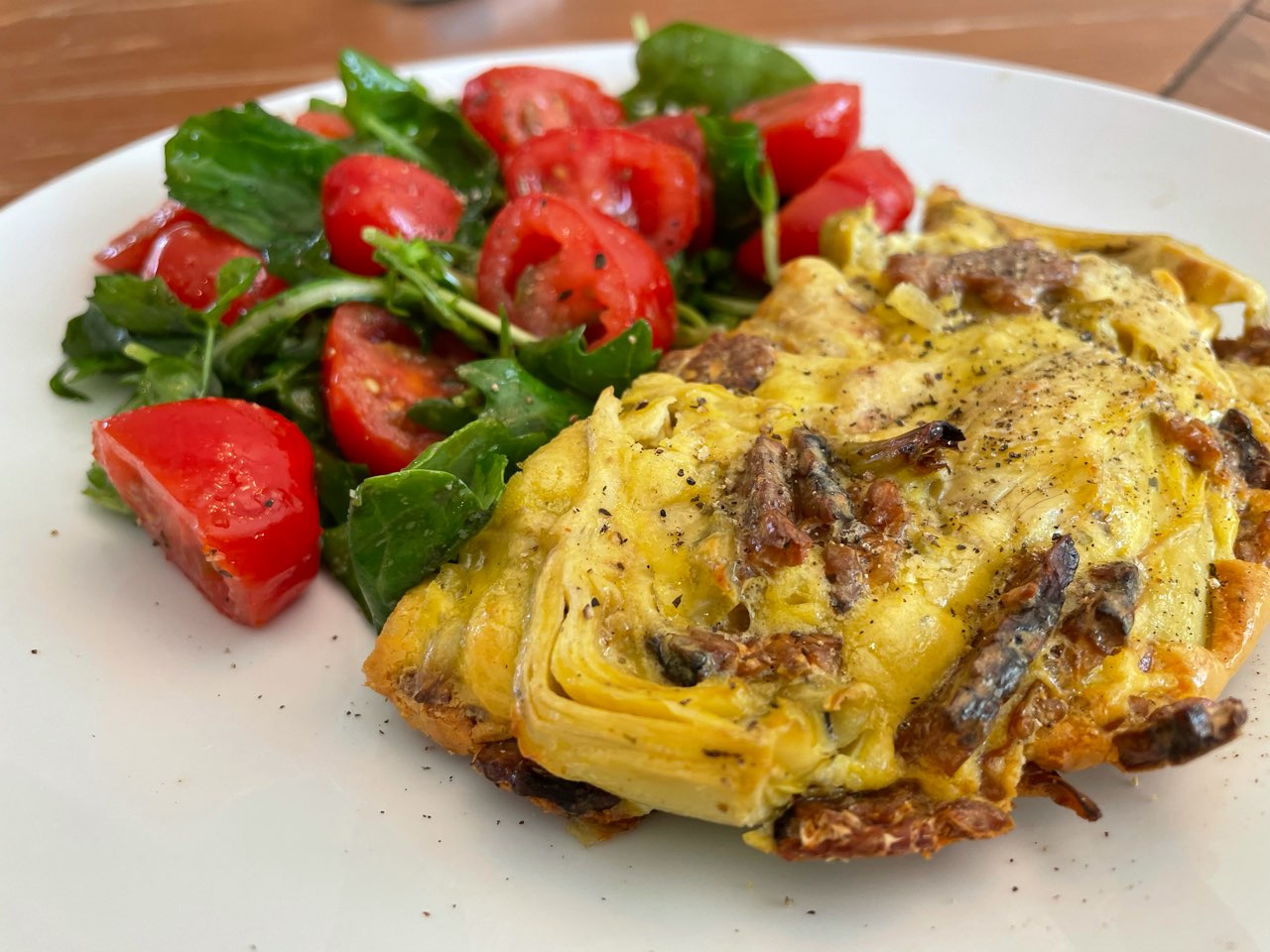 Breakfast Frittata! Artichoke, cashew Boursin and tempeh frittata. With ...