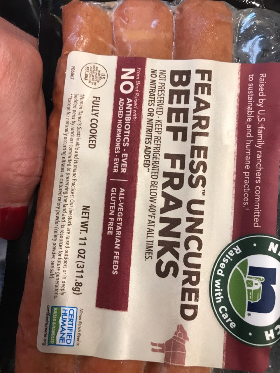 Niman Ranch Beef Franks, Uncured: Calories, Nutrition Analysis & More ...