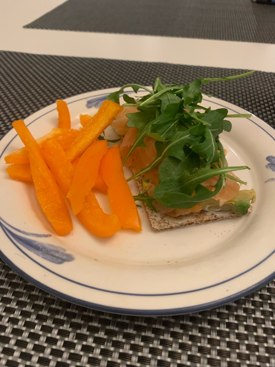Late lunch- Wasa light rye crispbread with smoked salmon, arugula ...