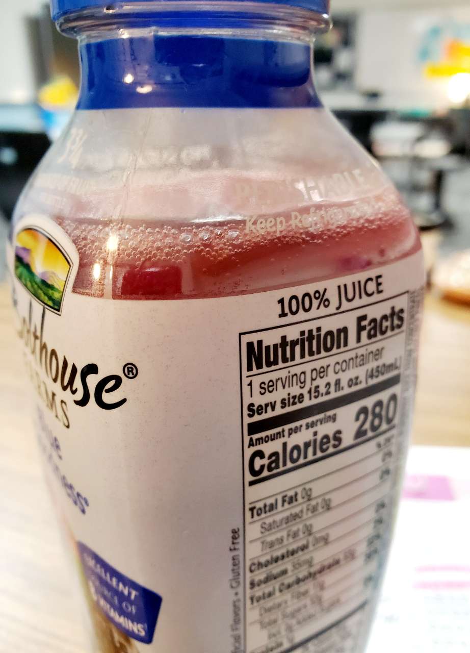 Bolthouse Farms Fruit Juice Smoothie, Blue Goodness: Calories ...