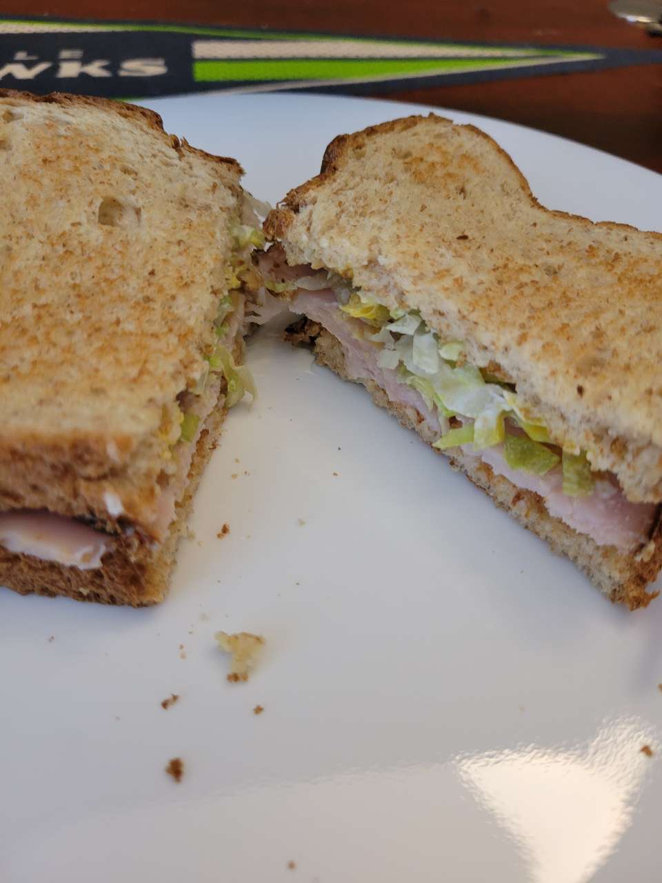 Sandwich for lunch. Found out why stuff goes bad so quickly. it turns ...