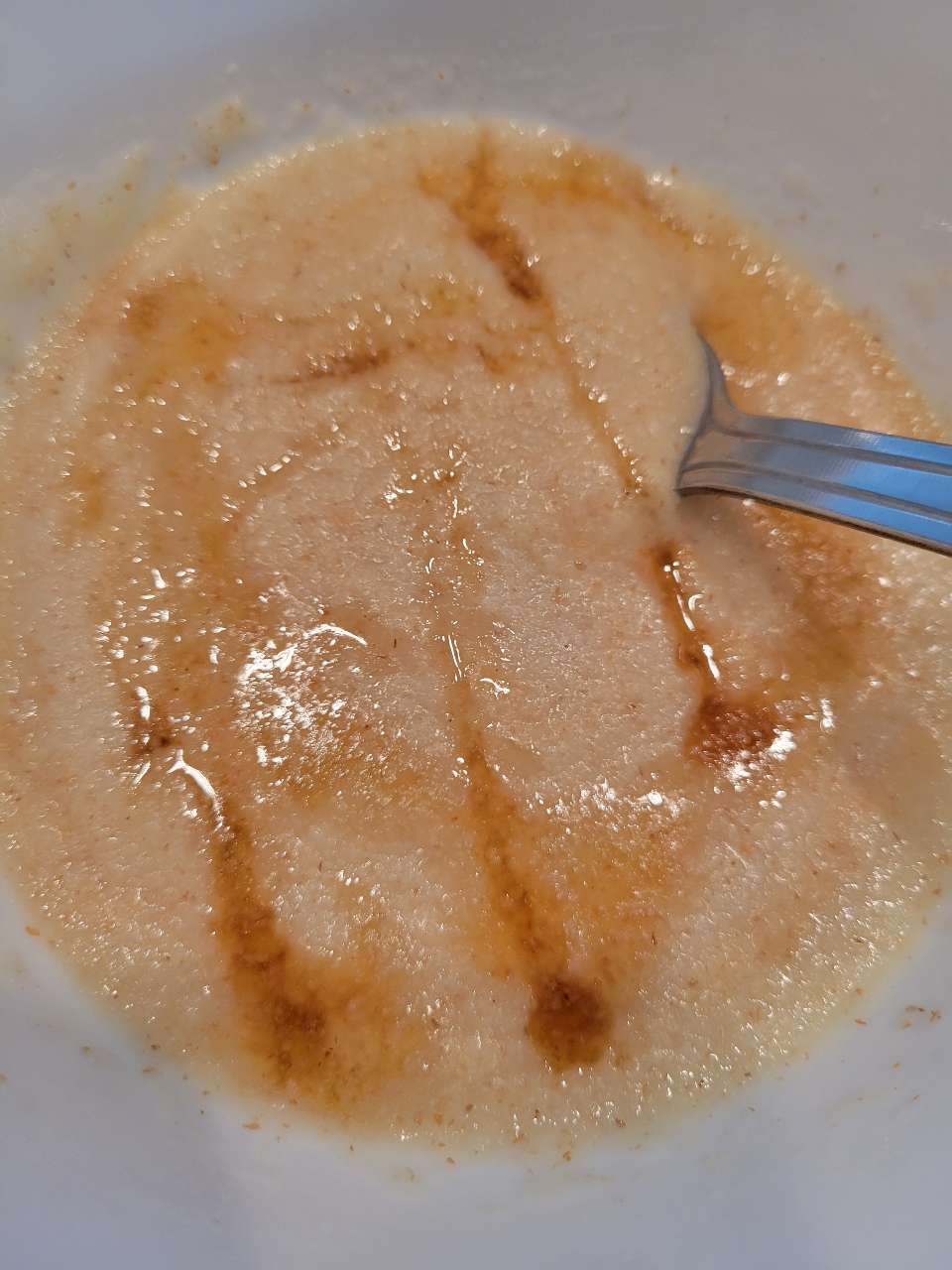cream of wheat with less than a tablespoon of peanut butter and maple ...