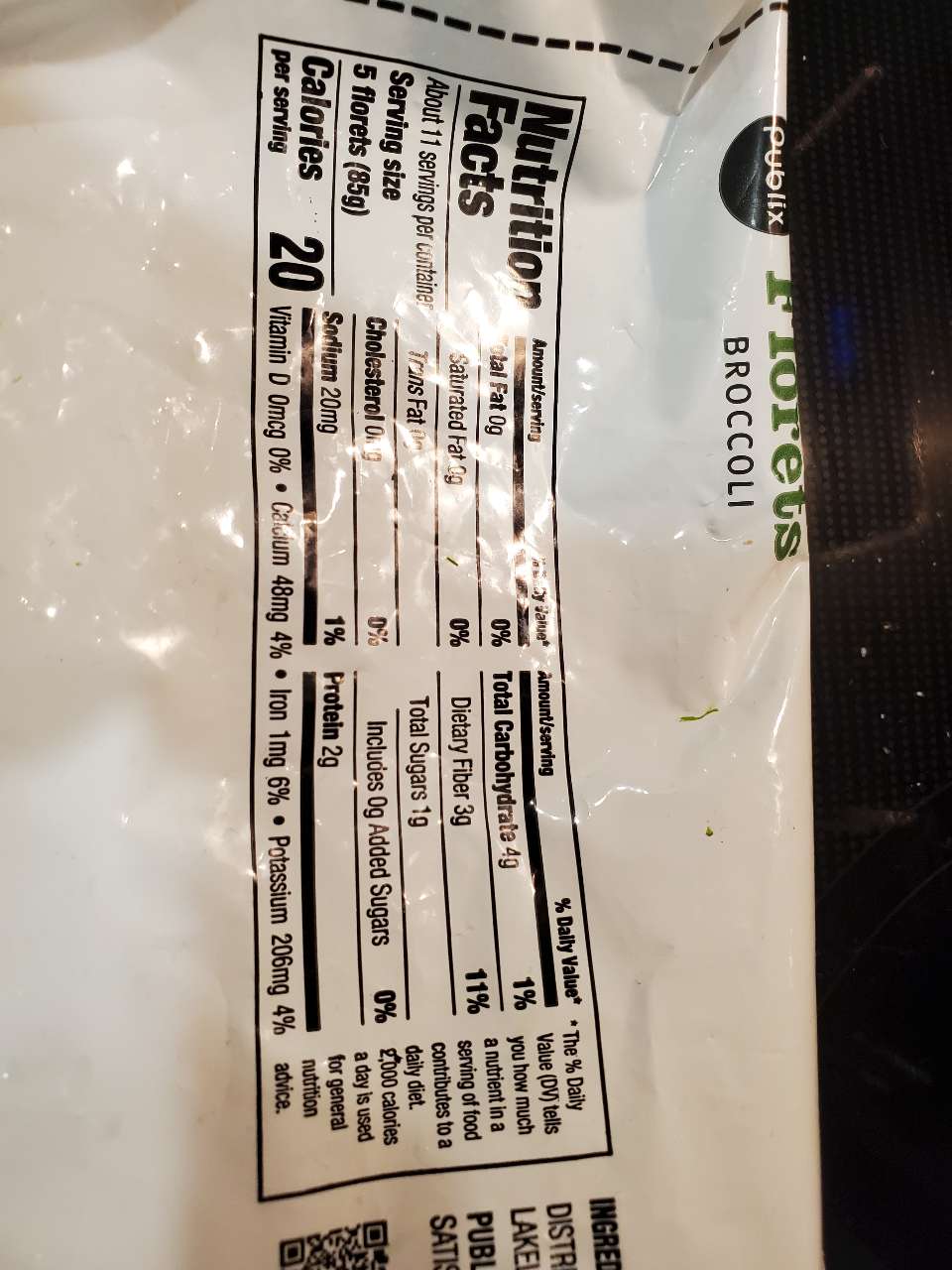 Publix Florets Broccoli: Calories, Nutrition Analysis & More | Fooducate