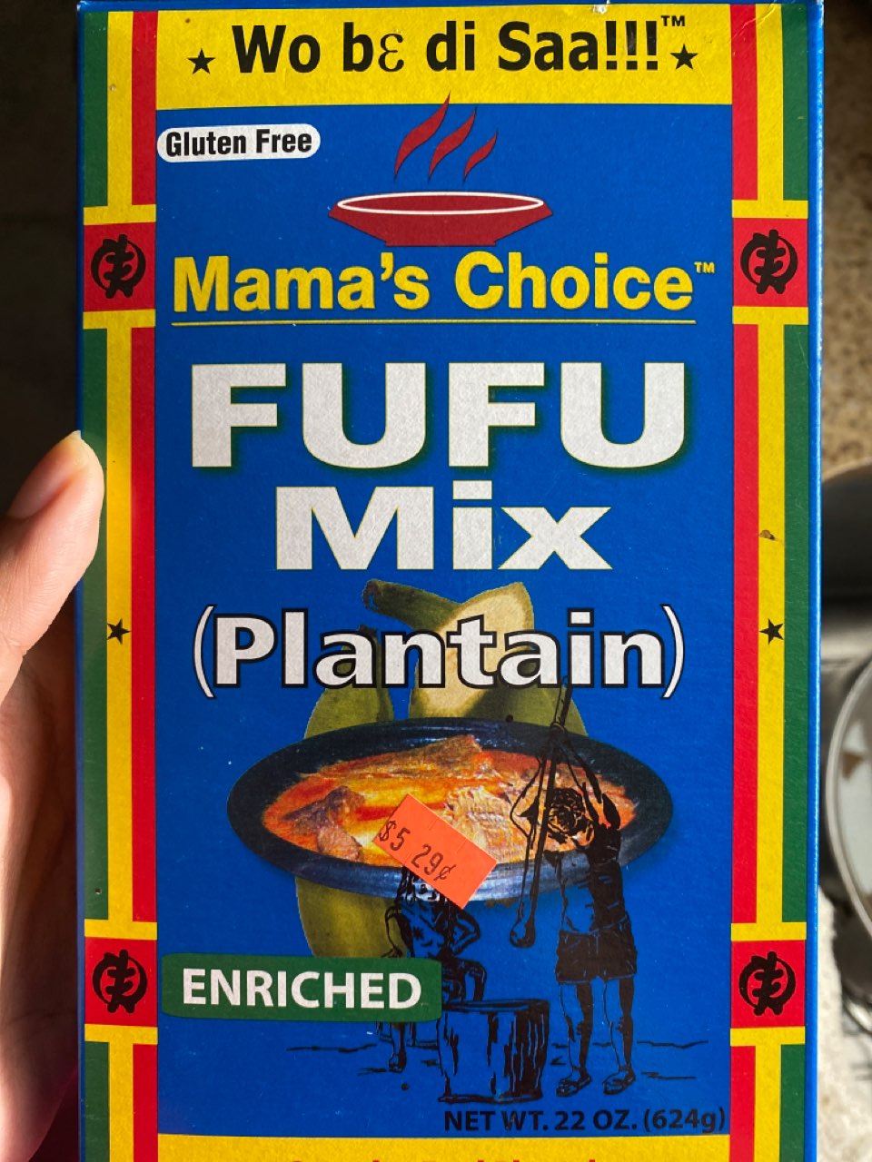 Mama's Choice Fufu Mix, Plantain, Enriched: Calories, Nutrition ...
