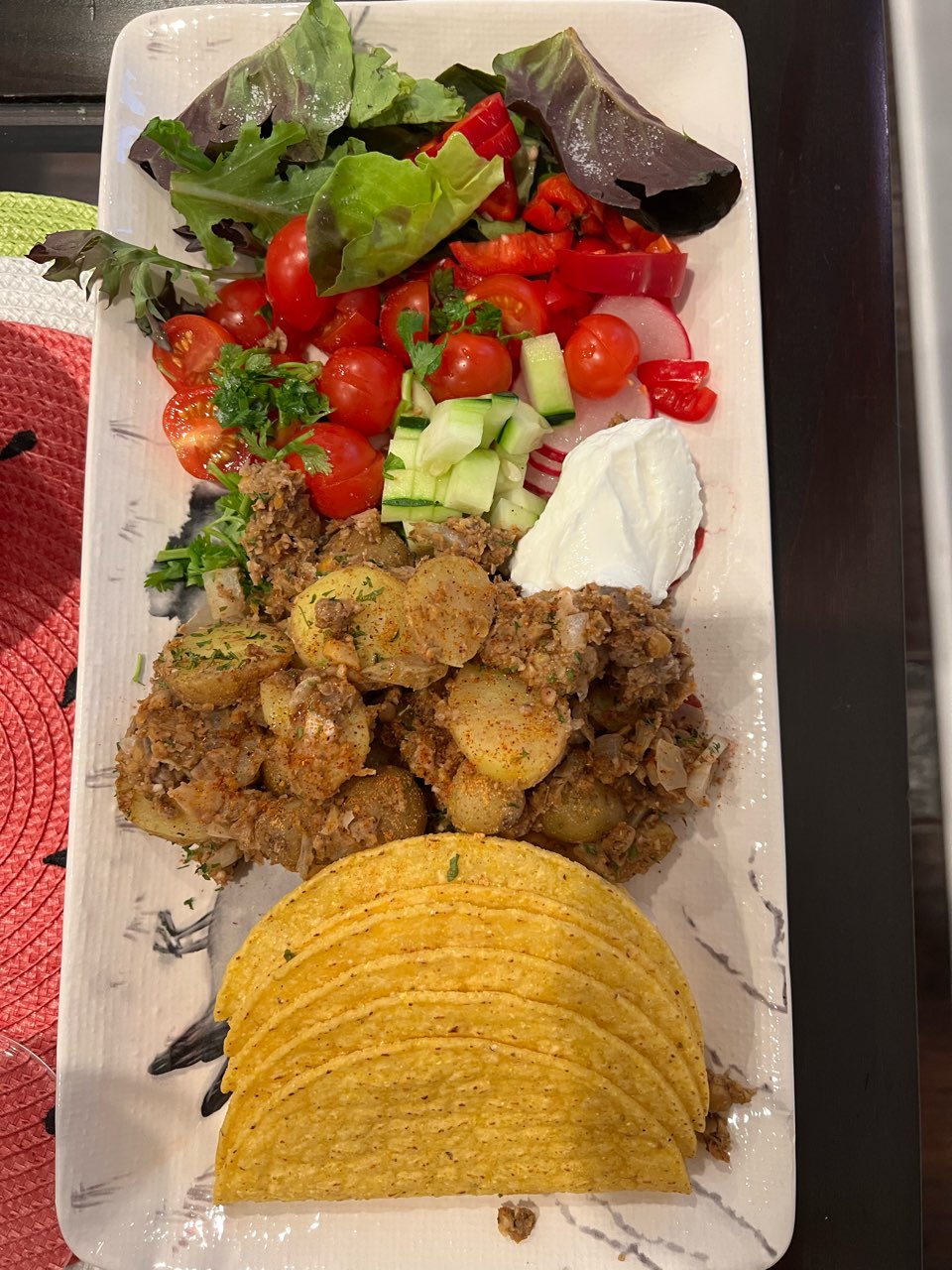 Vegetarian taco night by Chef Z! Would have been vegan but we had ...