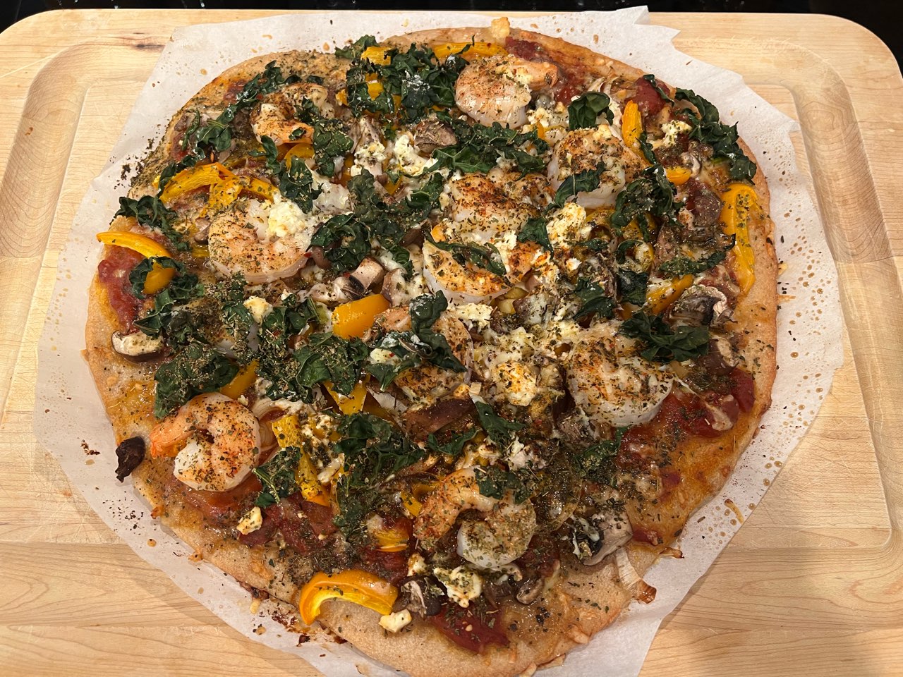 Sunday night pizza made from scratch! It was delicious. By Chef Z ...
