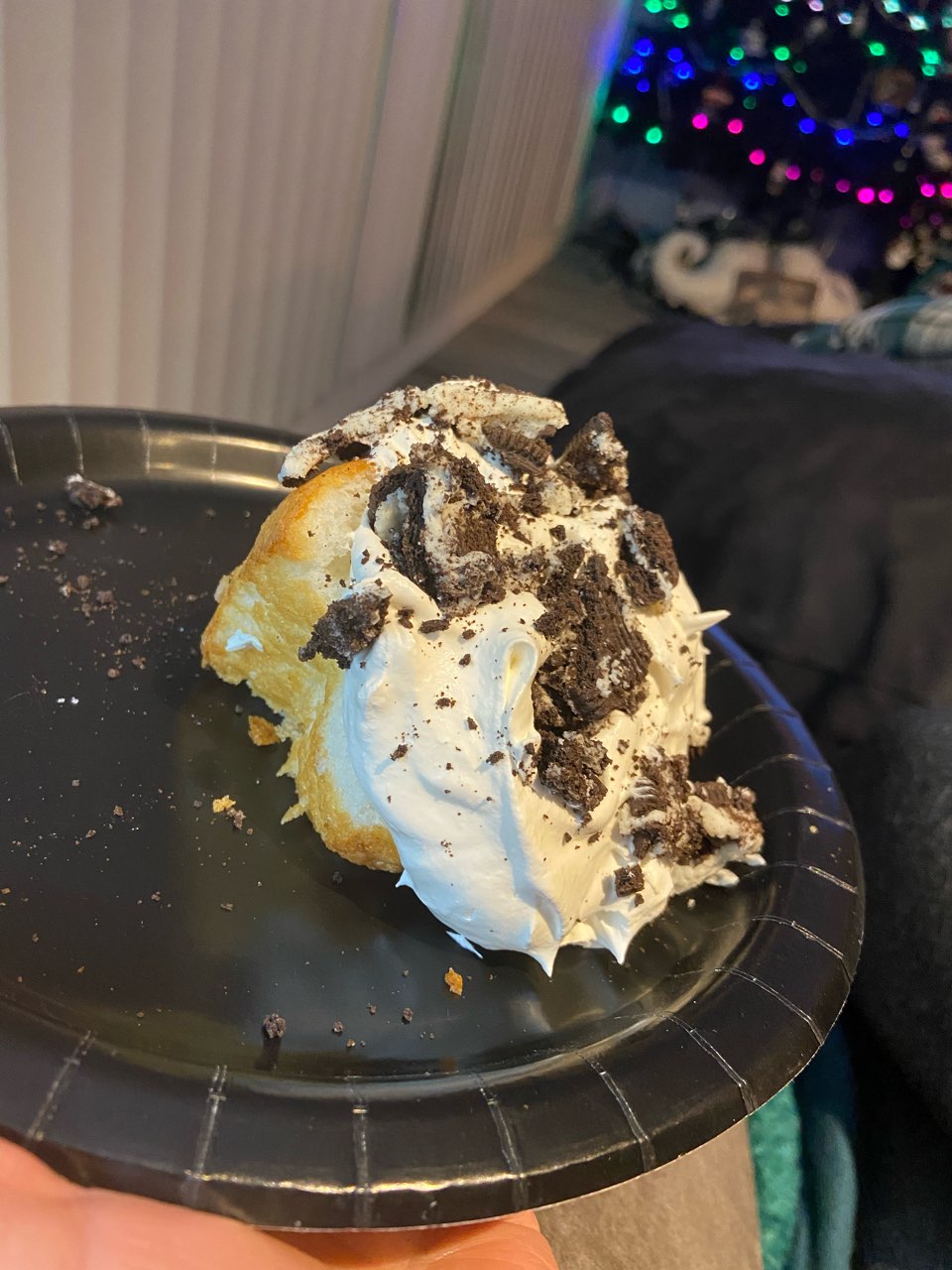 Even decided to have dessert angel food cake with Cool Whip and one ...