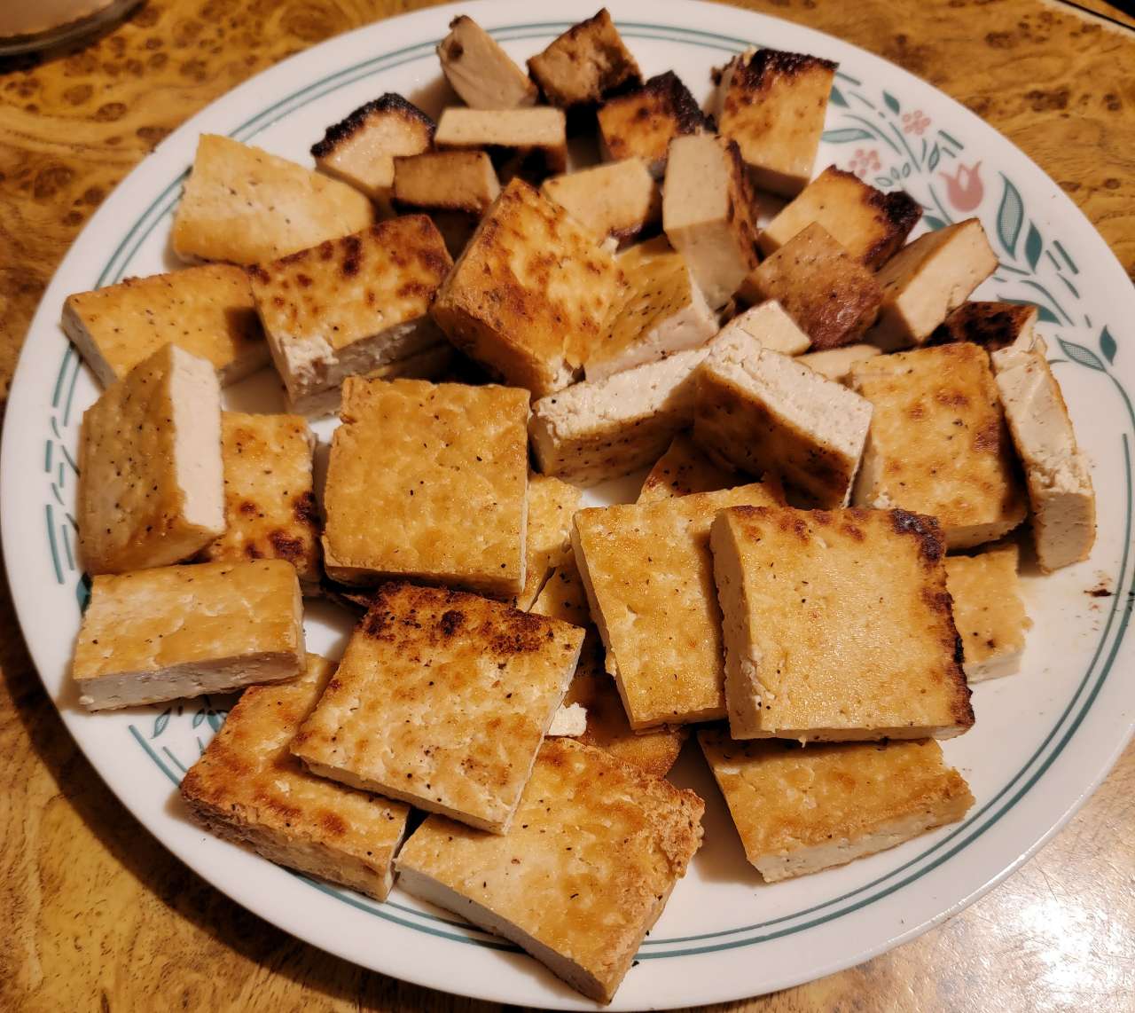 Some basic toasted tofu for the week. Planning to have some in my soup as well as with the ...