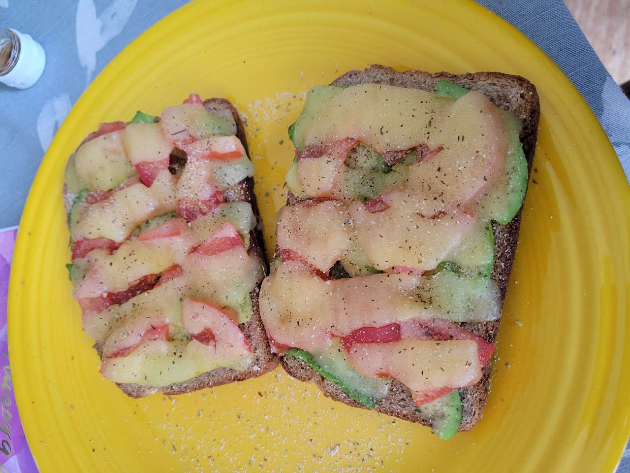 Avocado toast for lunch. Definitely not low cal but super filling and ...