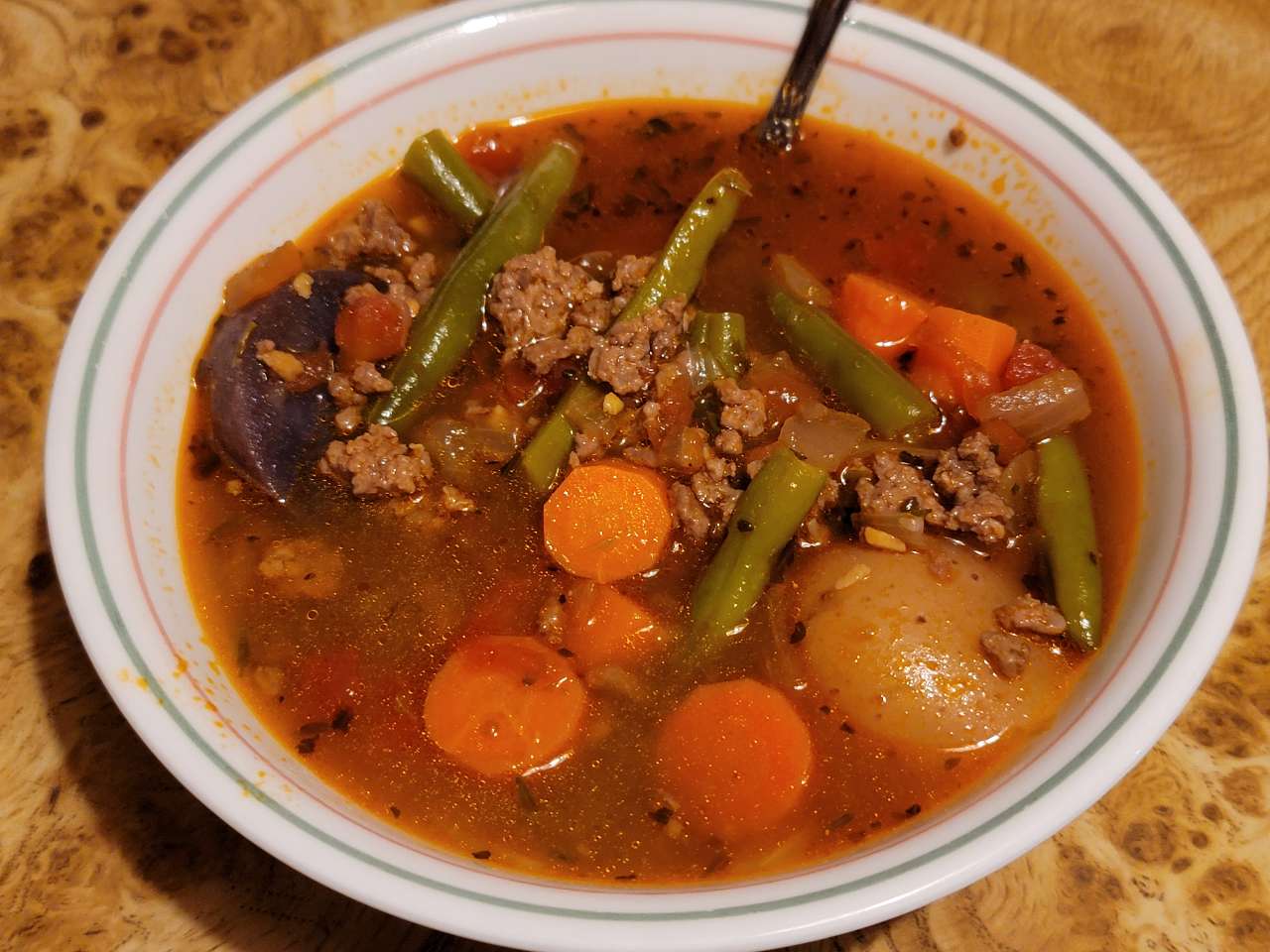 Dinner tonight is Cottage Pie Soup. I used a combination of beef broth ...