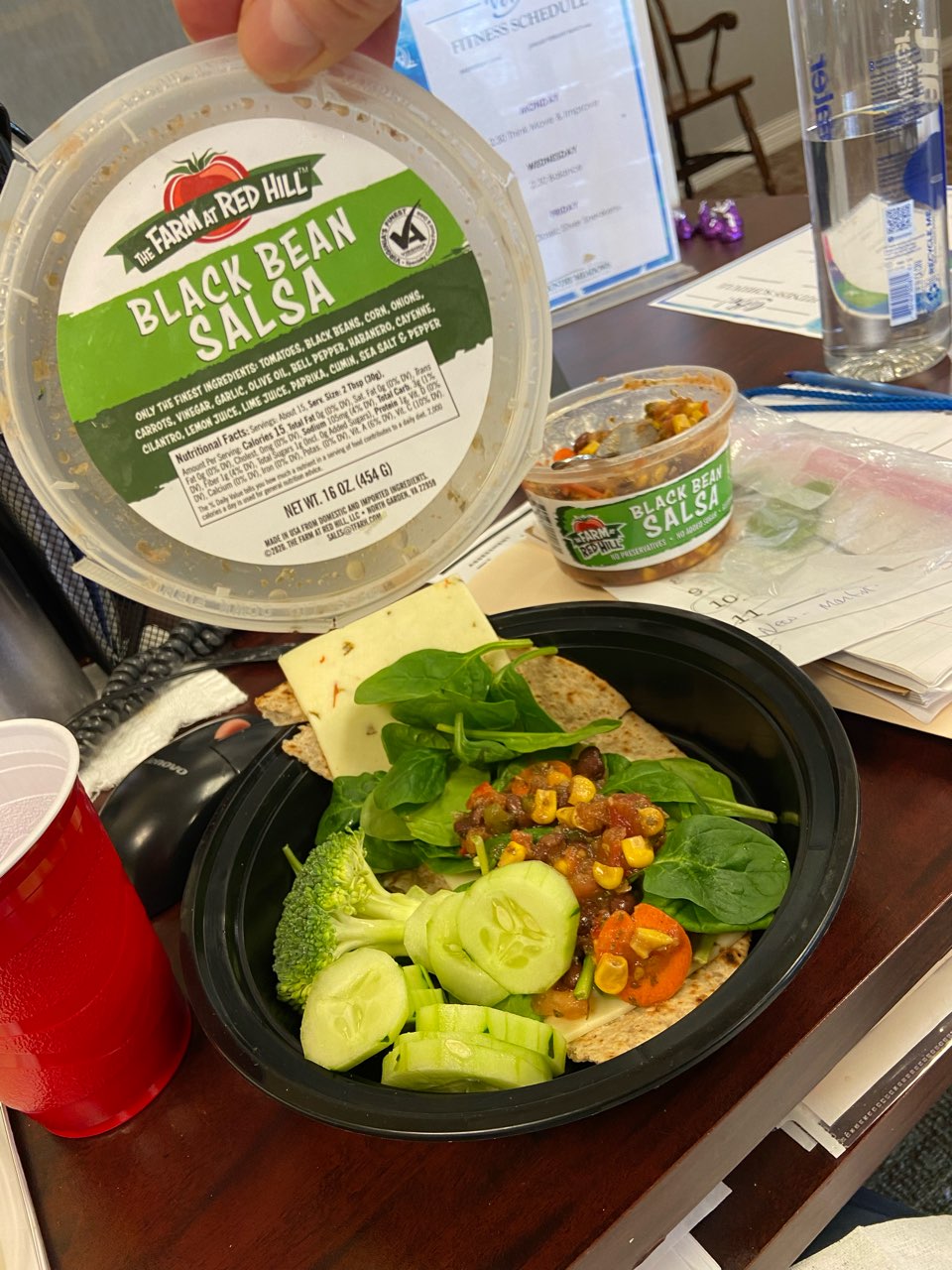 Thursday Lunch all week I’m loving Farm red Hill, black bean salsa from ...