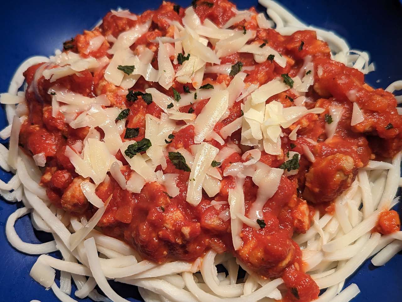 Spaghetti with palmini pasta and homemade sauce | Fooducate Diet Motivation