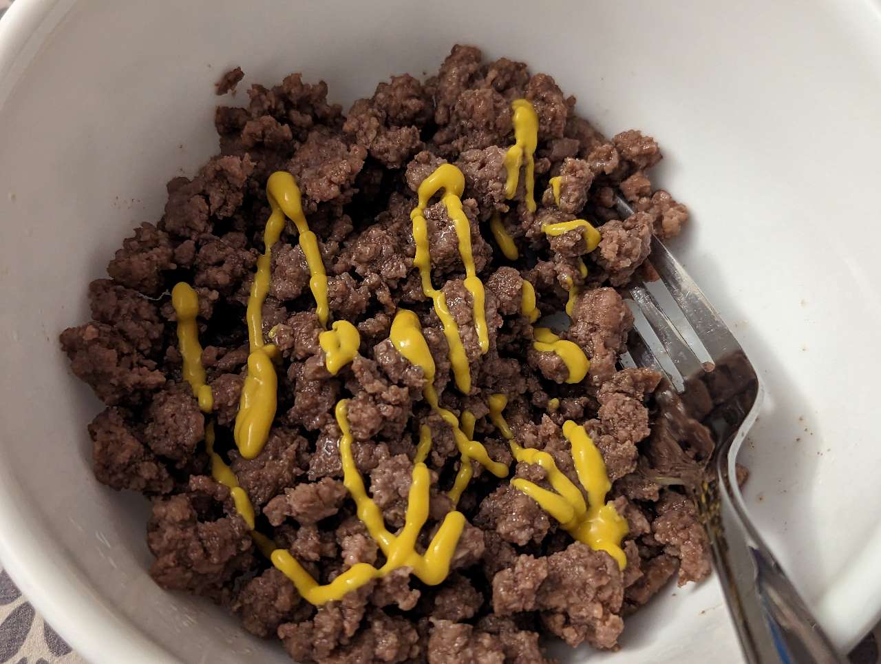 8 oz of beef and some mustard. | Fooducate Diet Motivation